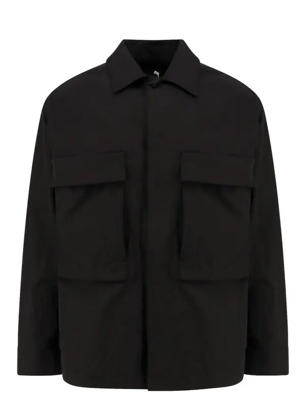 Herno Tech-crinkle Shacket - Black