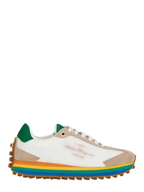 FERRAGAMO Panelled Low-top Sneakers - White