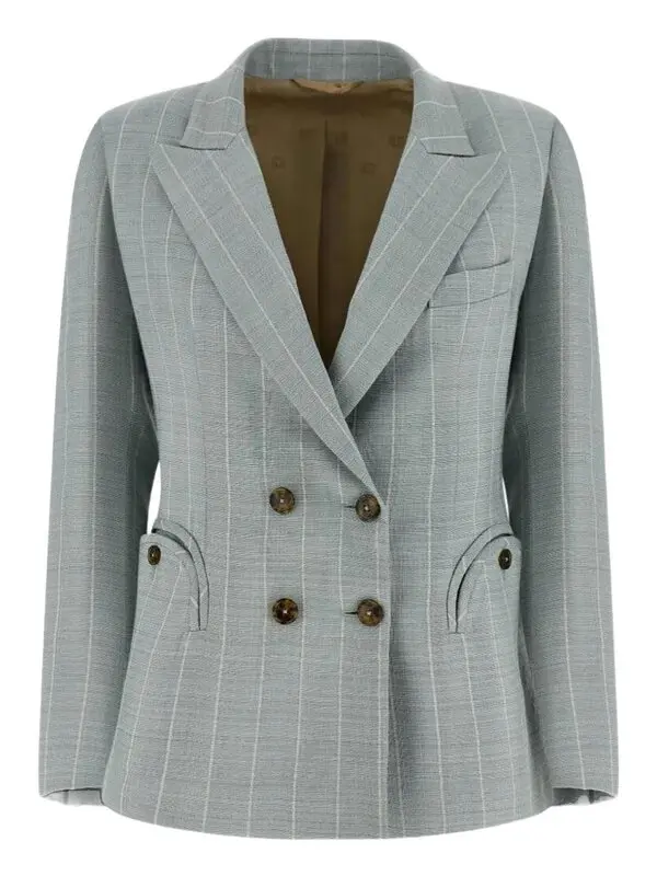 BLAZÉ MILANO After You Charmer Pinstripe Blazer - Gray