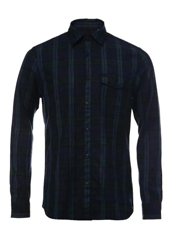 Burberry Plaid Button-up Shirt - Black
