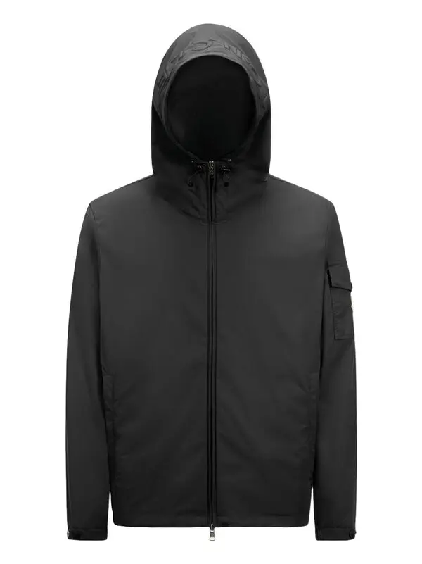 Moncler Logo Patch Hooded Jacket - Black