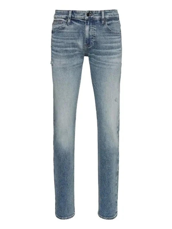 Hugo Boss Bleached Wash Cotton Jeans - Gray