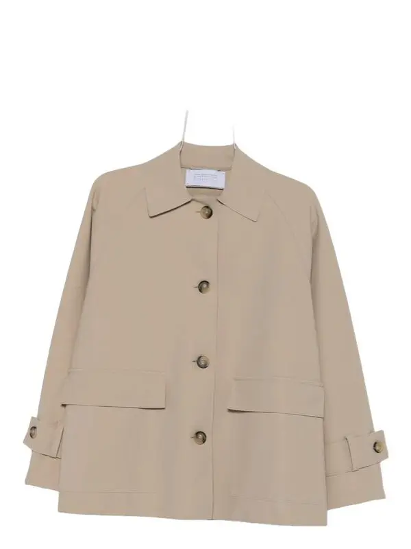 Harris Wharf London Scuba Jacket With Classic Collar - Nude