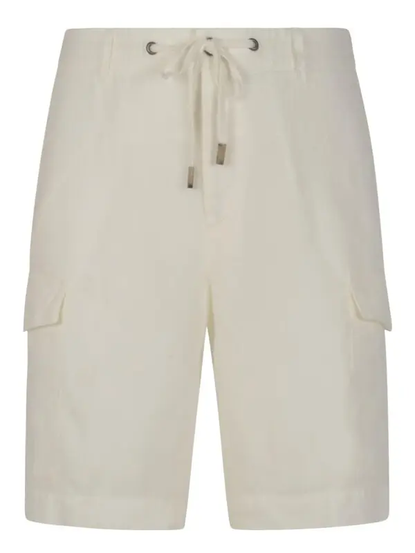 Peserico Cargo Drawstring Waist Shorts - White