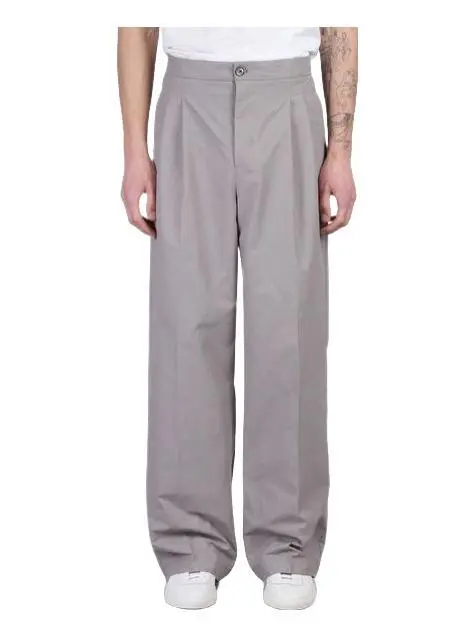 Ami Wide Leg Cargo Trousers - Gray