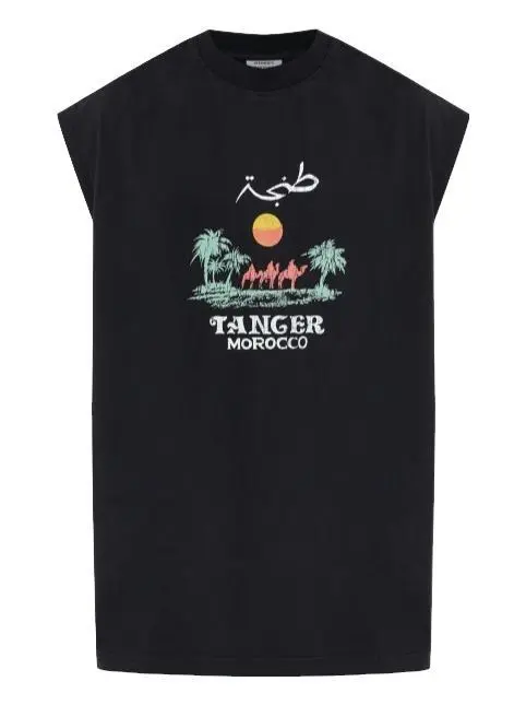 Vetements Graphic Printed Sleeveless T-shirt - Black