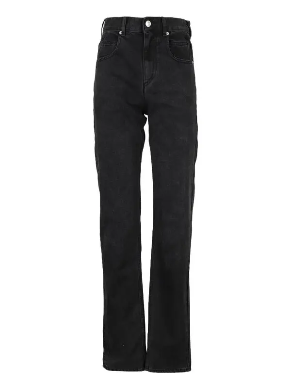 Isabel Marant Étoile High-rise Straight-leg Jeans - Black