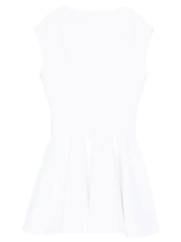 Alaïa Sleeveless Flared Mini Dress - White