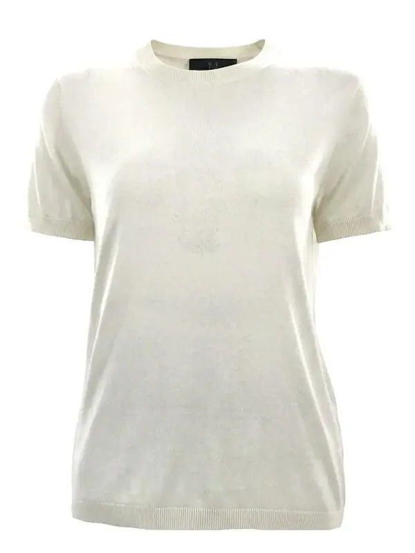 Max Mara Short-sleeved Sweater - White