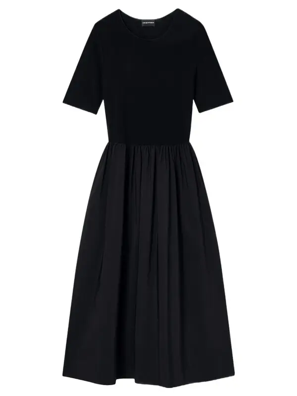 Emporio Armani Short-sleeved Maxi Dress - Black