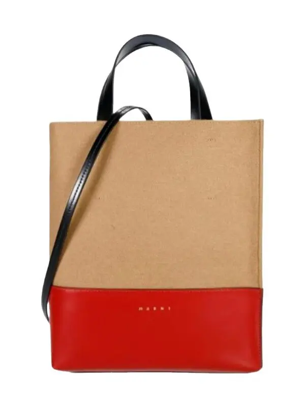 Marni Panelled Tote Bag - Nude