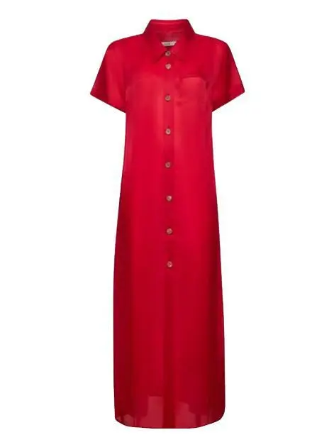 Khaite Effy Maxi Dress - Red