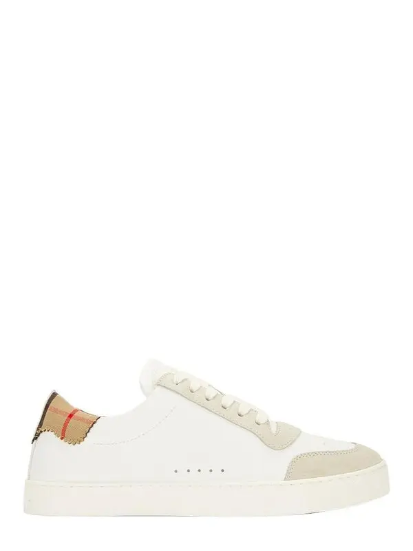 Burberry Round-toe Lace-up Sneakers - White