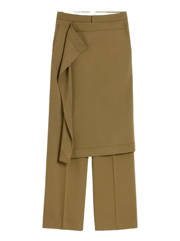 AMI Paris Front Panel Wide Leg Trousers - No