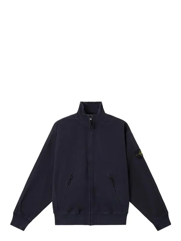 Stone Island Oversized Fit Zip Pockets Track Jacket - Dark Blue