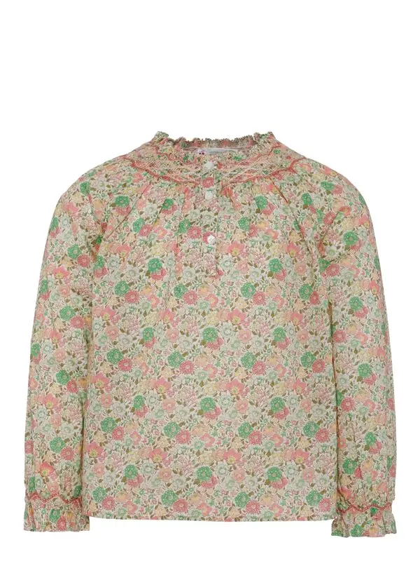 Bonpoint Floral Print Ruffled Blouse - Nude