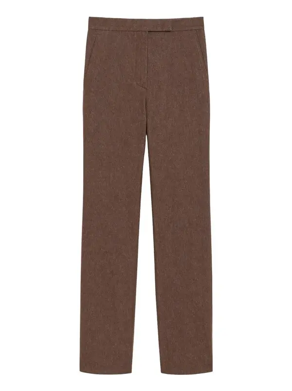 Max Mara Patterned Wide-leg Trousers - Brown