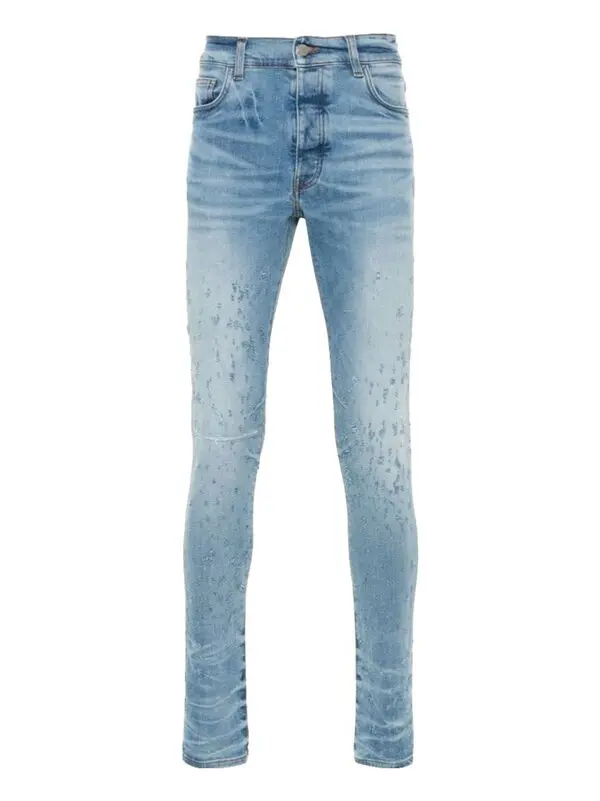Amiri Shotgun Ripped Skinny Jeans - Blue