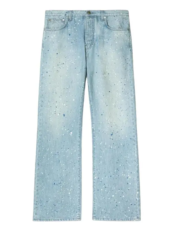 Off-White Paint Relaxed Jeans - Blue