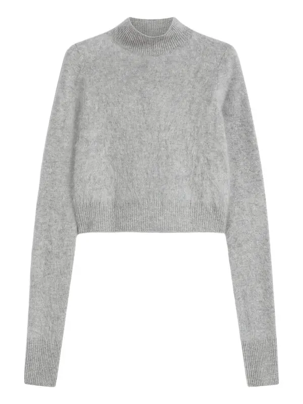 Sportmax Pure Cashmere High Neck Sweater - Medium Gray