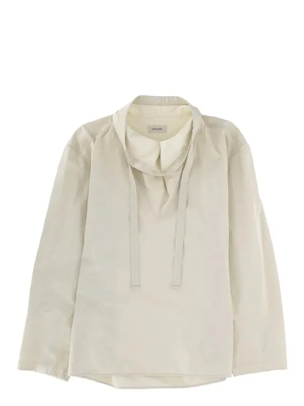 LEMAIRE Long Sleeve Drawstring Blouse - White