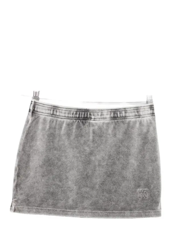 Alexander Wang Mid-rise Denim Mini Skorts - Gray