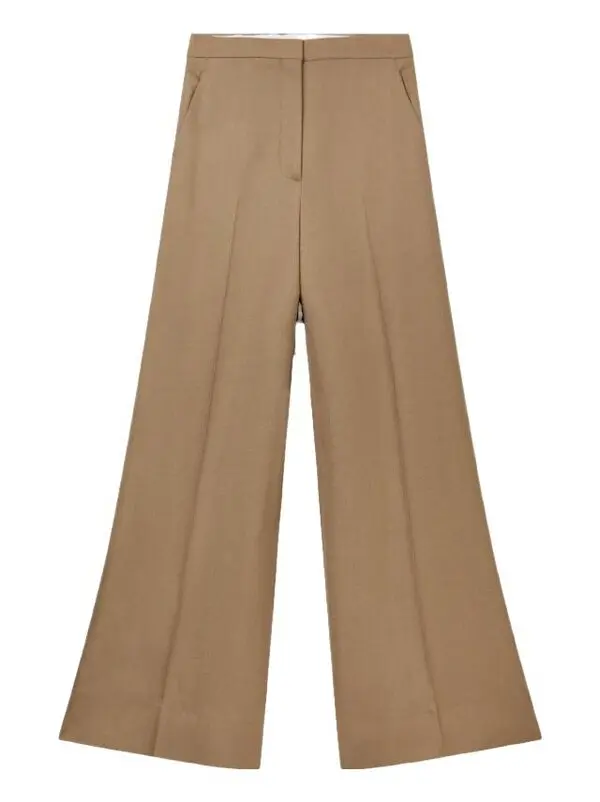 Stella McCartney High Waisted Wide Leg Trousers - Brown
