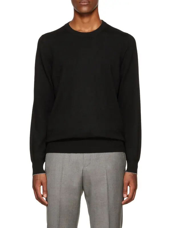 Brunello Cucinelli Crewneck Knitted Sweater - Black
