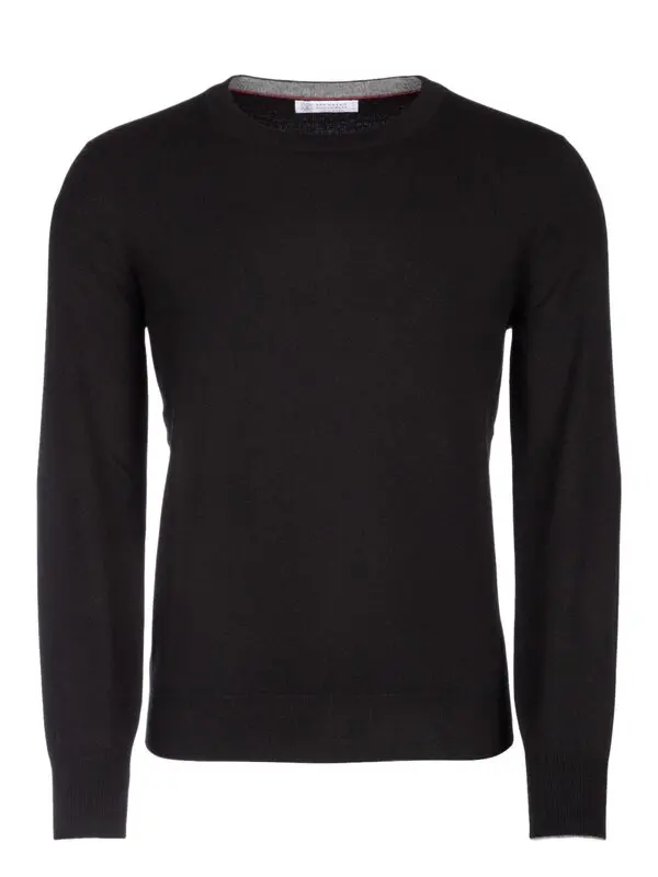 Brunello Cucinelli Crewneck Knitted Jumper - Black