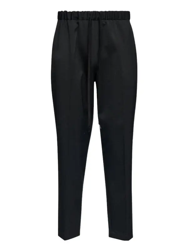 MAISON MARGIELA Drawstring Tapered Leg Trousers - Black