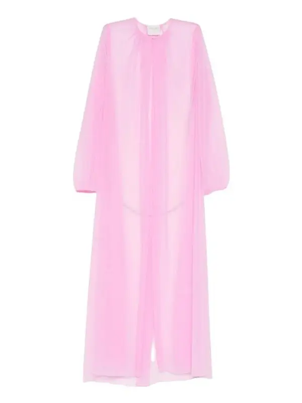 FORTE_FORTE Chiffon Duster Coat - Pink