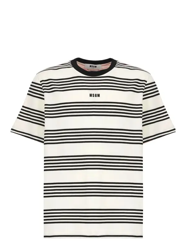 MSGM Striped T-shirt - White