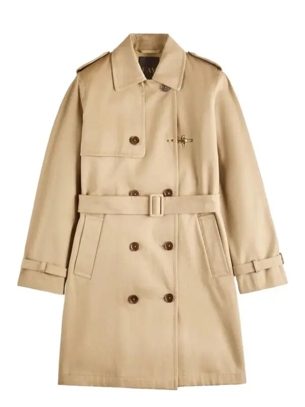 FAY Cotton Trench Coat - Beige