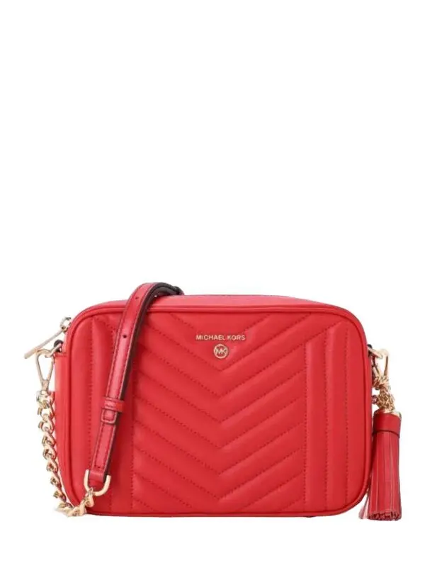 Michael Kors Quilted Logo Shoulder Bag - Red