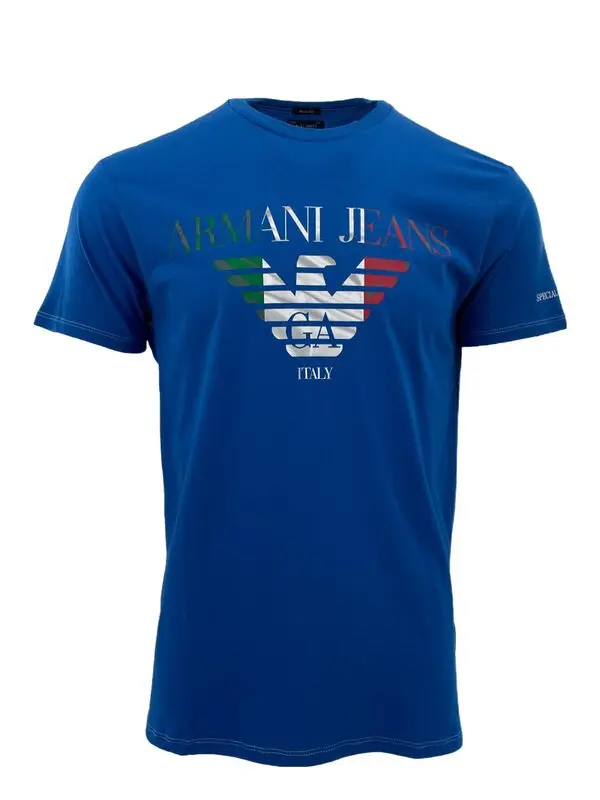 Emporio Armani Item O-neck Short-sleeved T-shirt - Blue