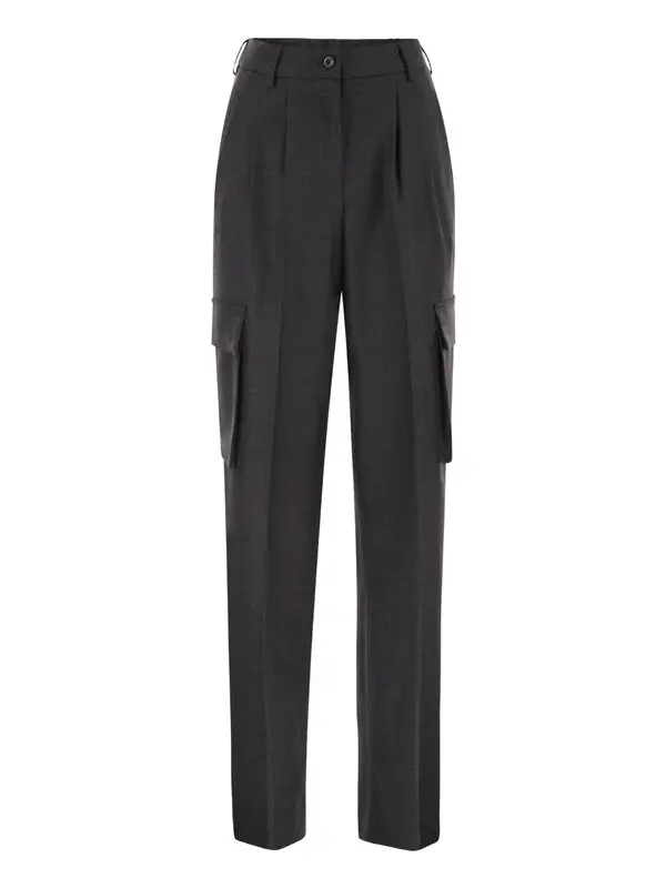 Herno Tailored Cargo Trousers - Black