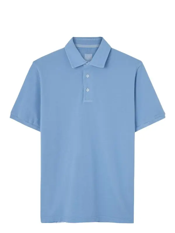 Fedeli Short Sleeve Polo Shirt - Blue