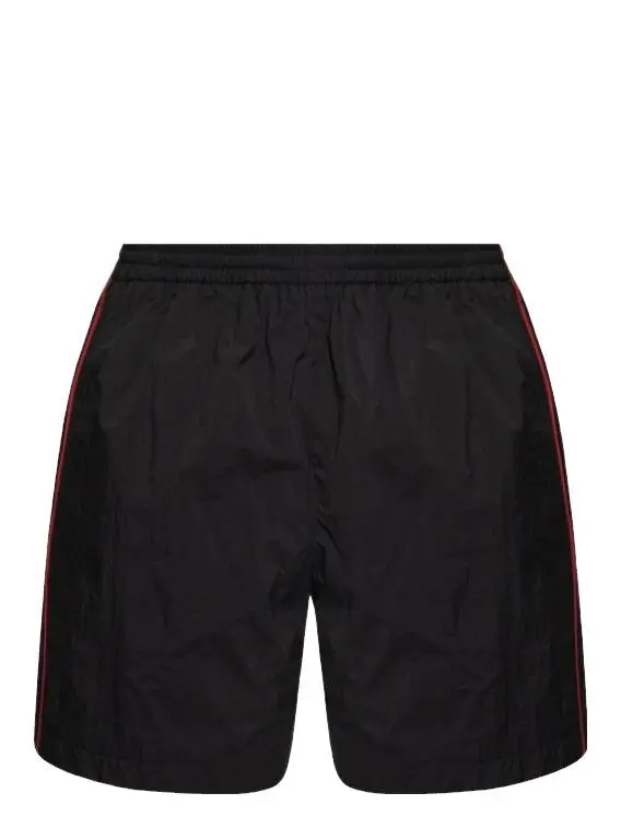 Balenciaga Logo Embroidered Tracksuit Shorts - Black