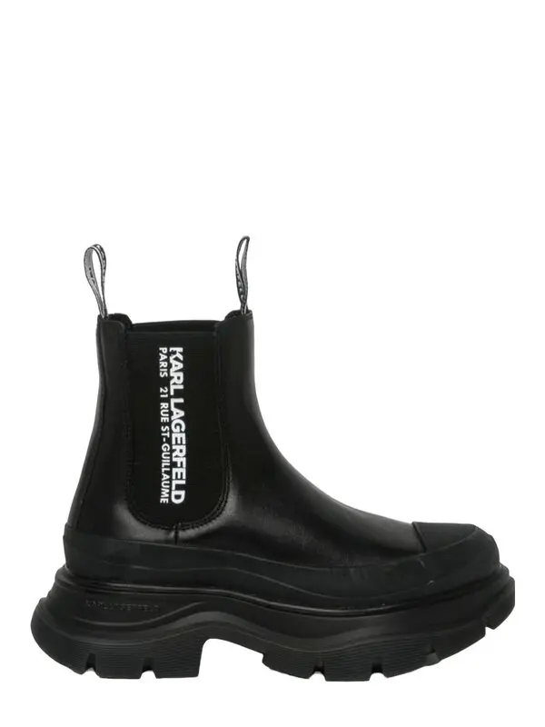 Karl Lagerfeld Paneled Chelsea Boots - Black