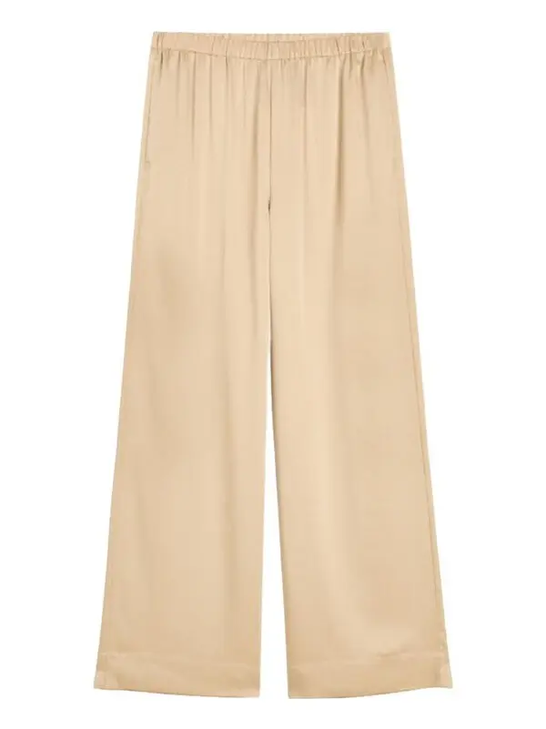 BY MALENE BIRGER Cabello Wide Leg Satin Trousers - Old Beige