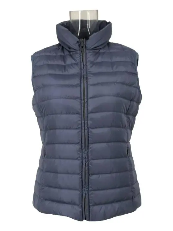 Max Mara Sleeveless Quilted Down Vest - Blue