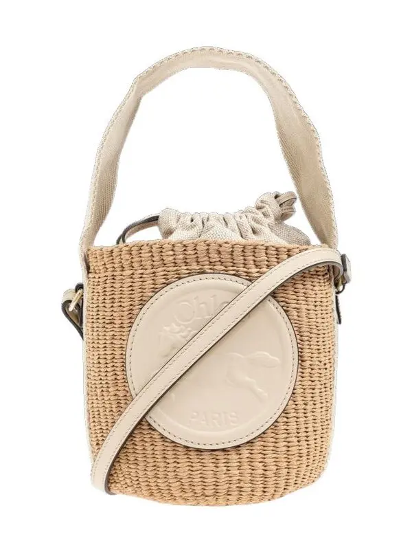 Chloé Small Horse Medal Shoulder Bag - Beige