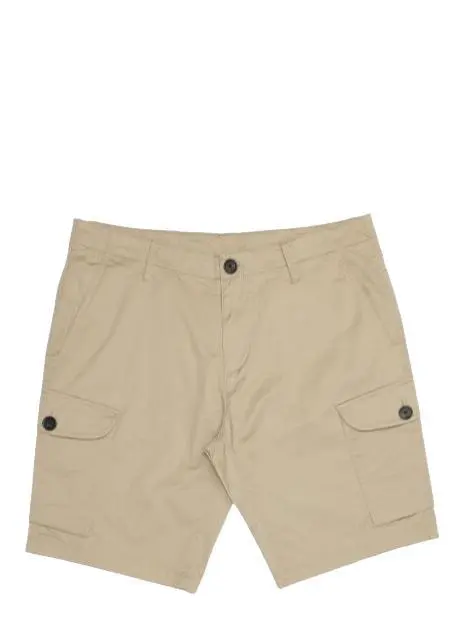 Emporio Armani Logo Detail Cargo Shorts - Nude