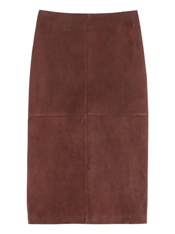 Max Mara Pala Midi Skirt - Wine Red
