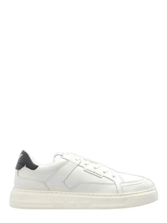 Emporio Armani Logo Printed Low-top Sneakers - White