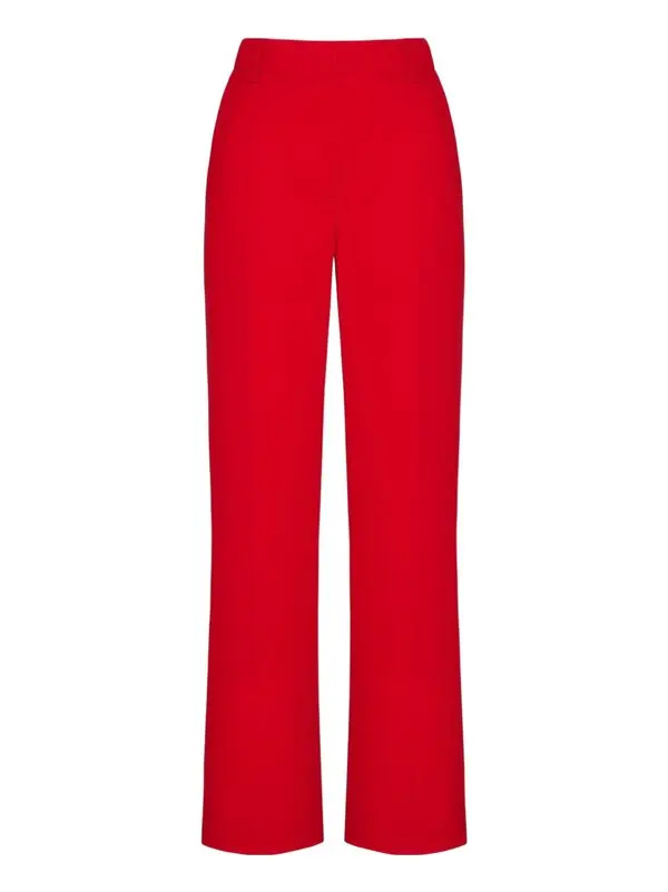 Valentino Garavani High Waist Cropped Trousers - Red