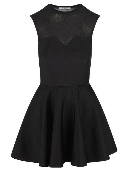 Givenchy Sleeveless Pleated Mini Dress - Black