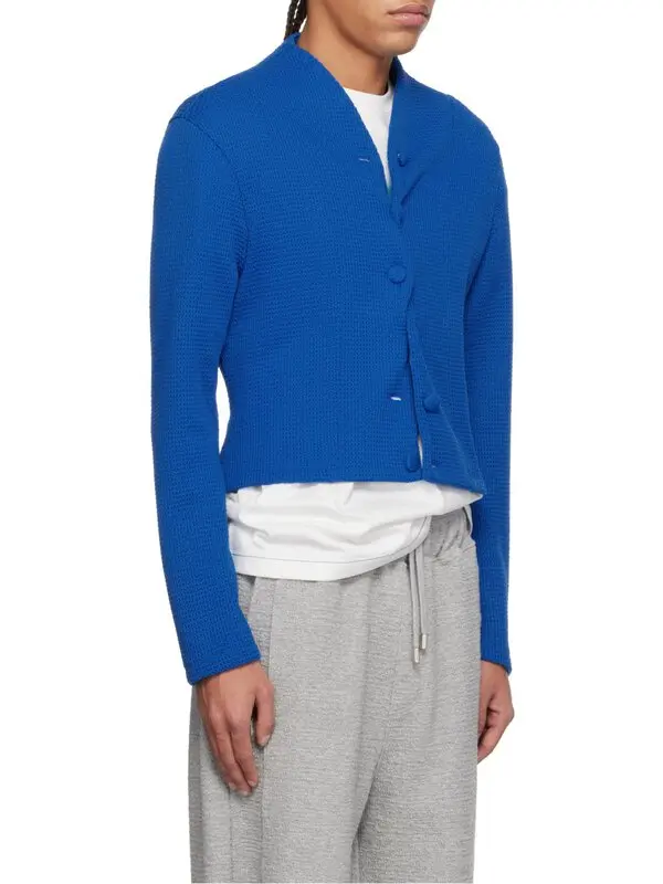 ADER ERROR Product. 62" Cropped Cardigan - Blue