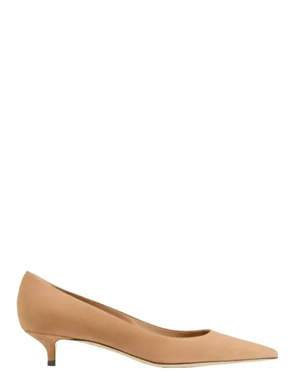 JIMMY CHOO Stiletto Low-heeled Pointed Toe Slip-on Pumps - Brown