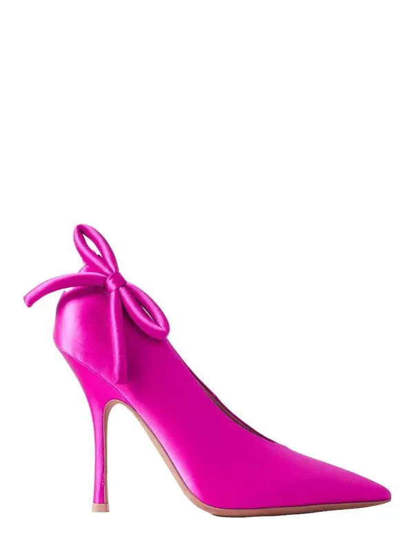 Valentino Garavani Bow Detailed Pointed Toe Pumps - Pink